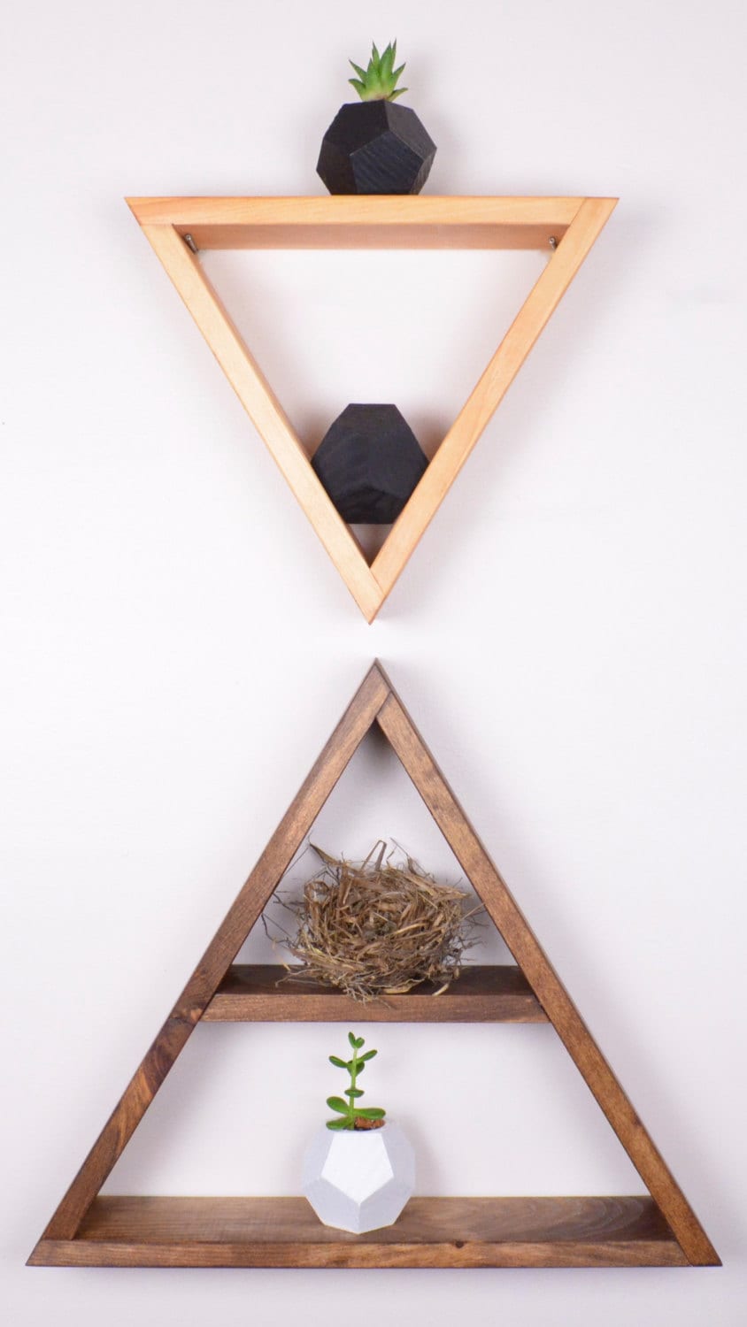TRIANGLE SHELF Triangle Shelves Geodesic Shelves - Etsy