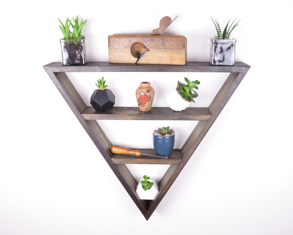 LARGE Triangle Shelf Triangle Shelves Geodesic Shelves - Etsy Canada