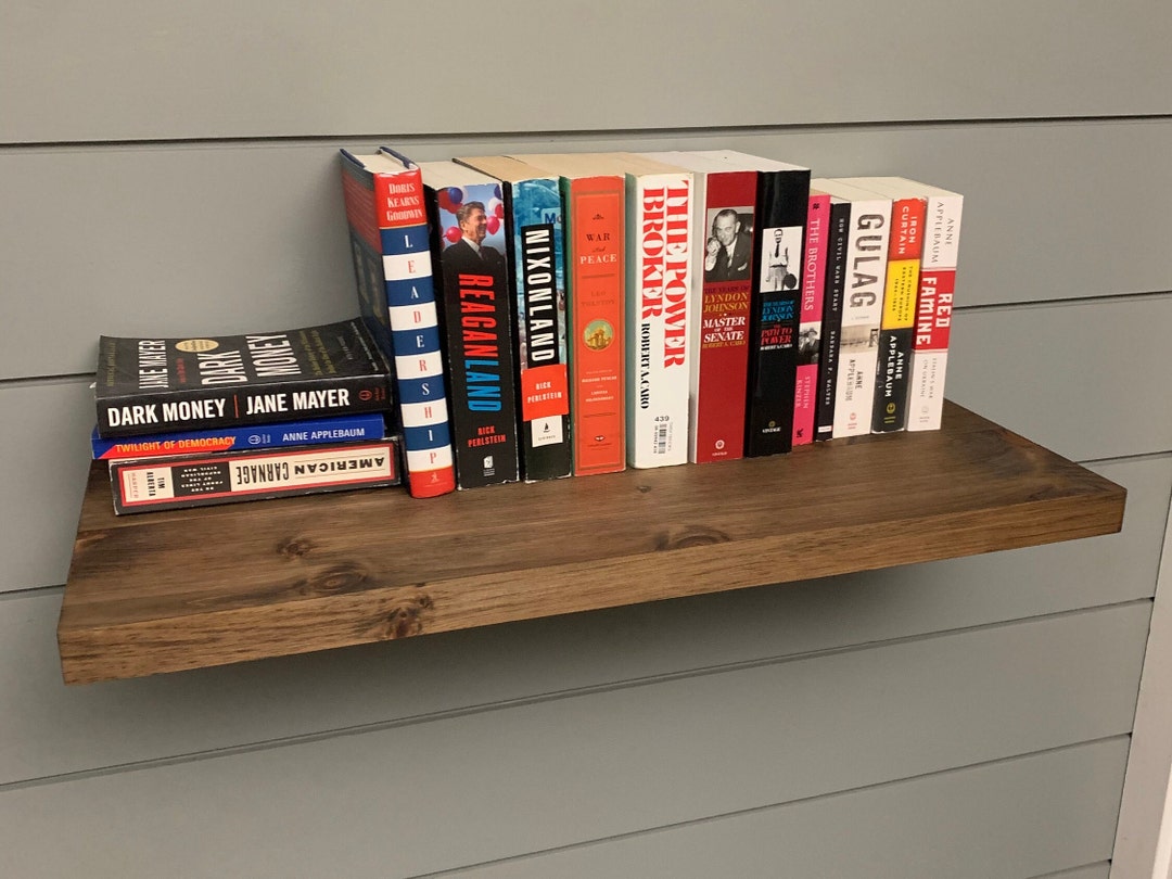 Floating Book Shelf 12" Deep - Etsy
