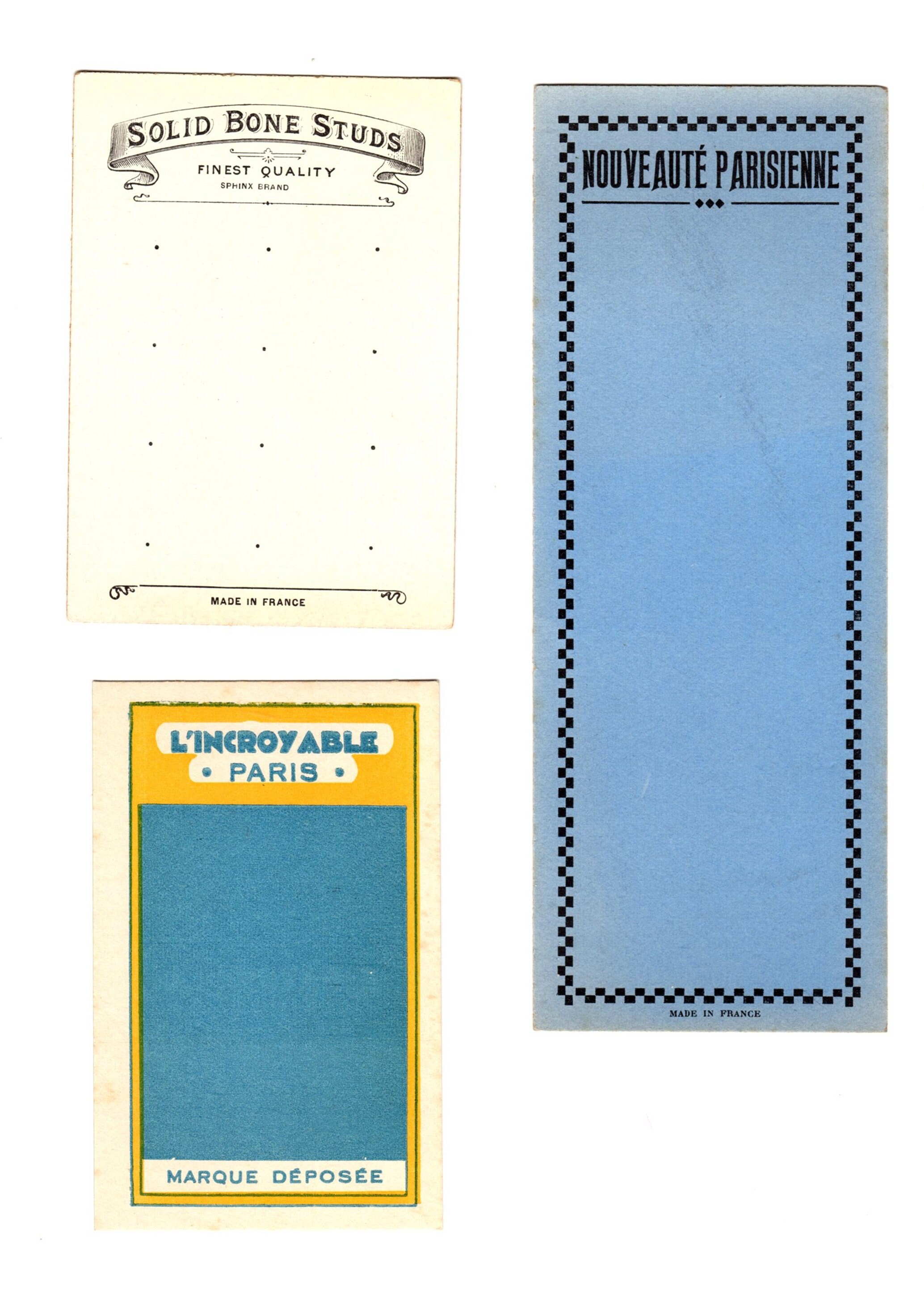 DIGITAL Antique French Button Cards Instant Download | Etsy