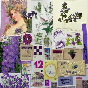 Purple Ephemera Pack 30 Pieces - Etsy Australia