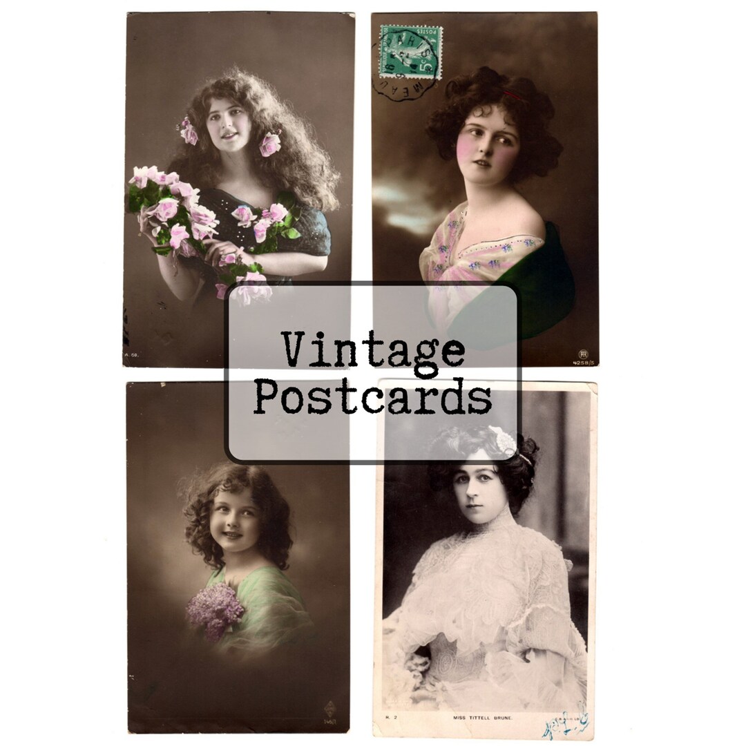 12 Vintage Postcards, Instant Download, Printable JPEG - Etsy