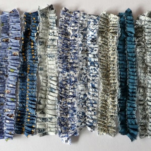 Cotton Fabric Ruffle Strips 12 Pieces for Junk Journal - Etsy