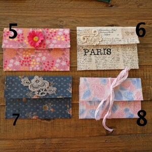 Handmade Fabric Envelope, Stitched Envelope for Junk Journals - Etsy