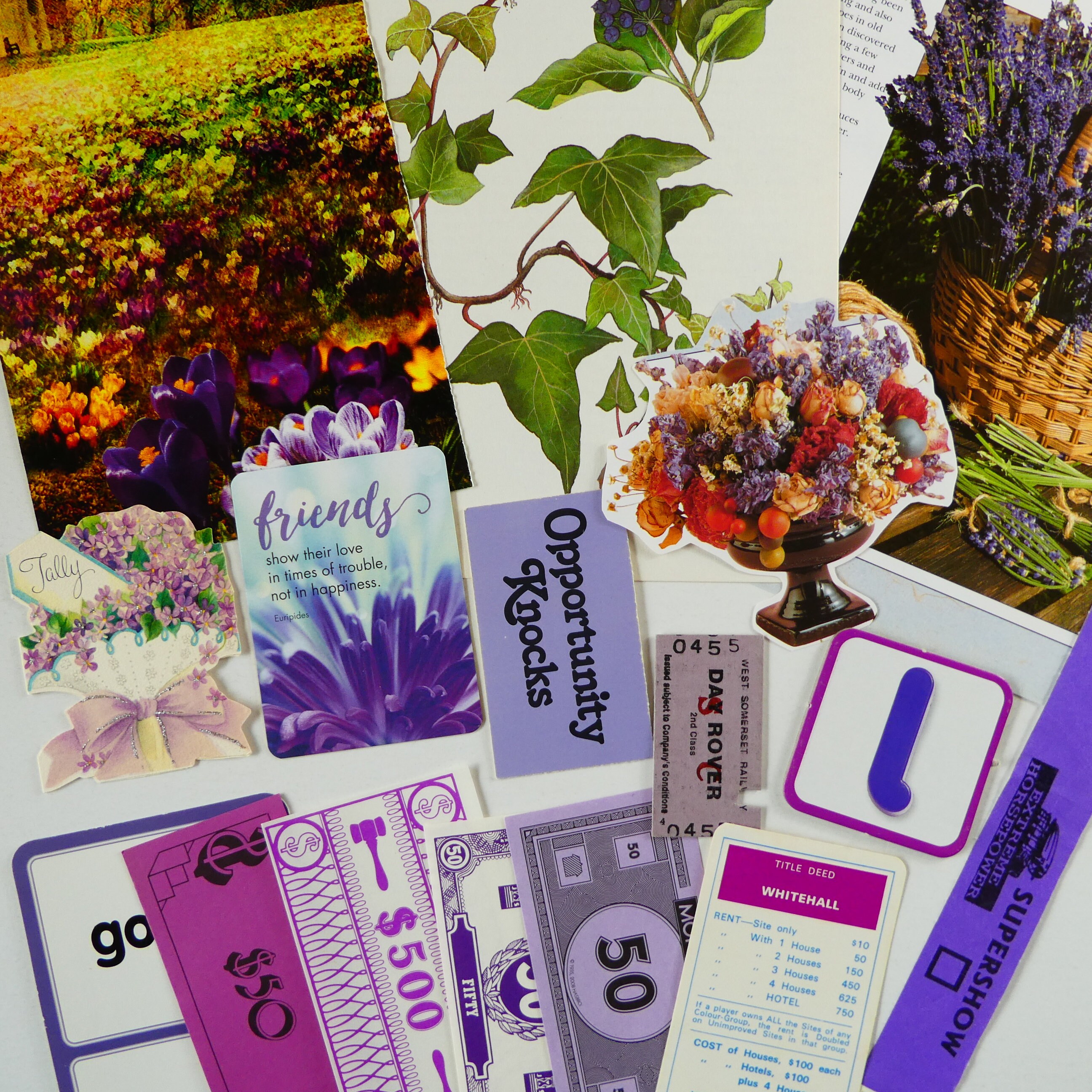 Purple Ephemera Pack 30 Pieces - Etsy Australia