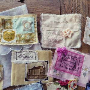 12 French Themed Fabric Snippet Embellishments in a Lace Sachet - Etsy