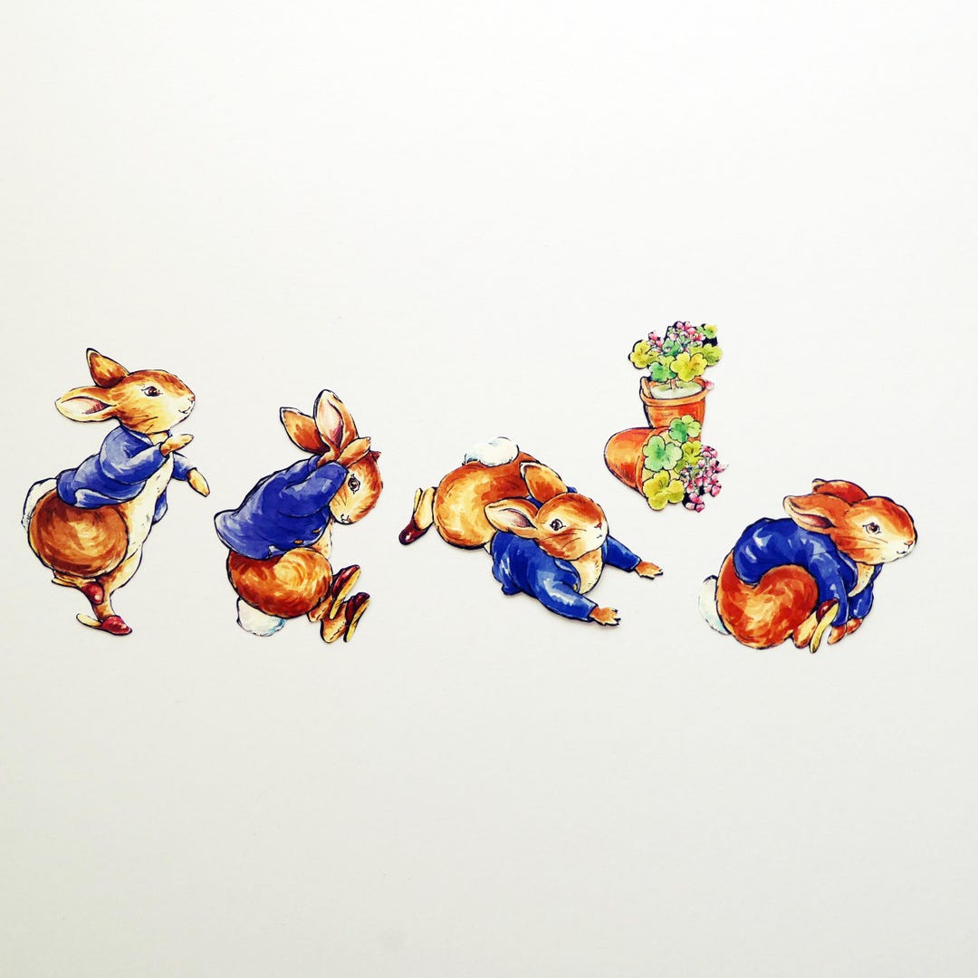 Peter Rabbit Cut Outs, Five Beatrix Potter Wallies - Etsy