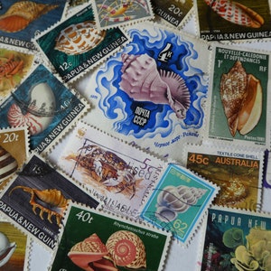 30 Shells and Crabs Postage Stamps Mixed Lot - Etsy Australia