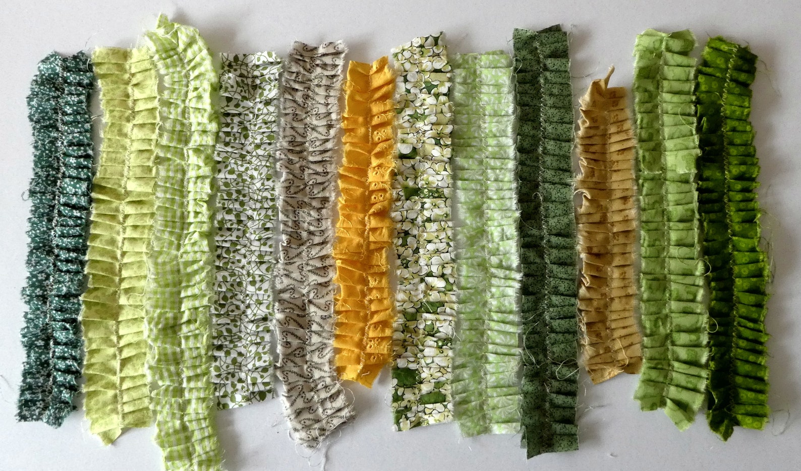Cotton Fabric Ruffle Strips 12 Pieces for Junk Journal | Etsy