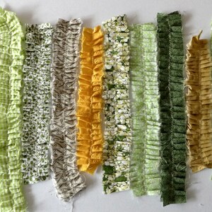Cotton Fabric Ruffle Strips 12 Pieces for Junk Journal - Etsy