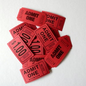 12 Colour Themed Tickets Pack, Admit One Tickets - Etsy