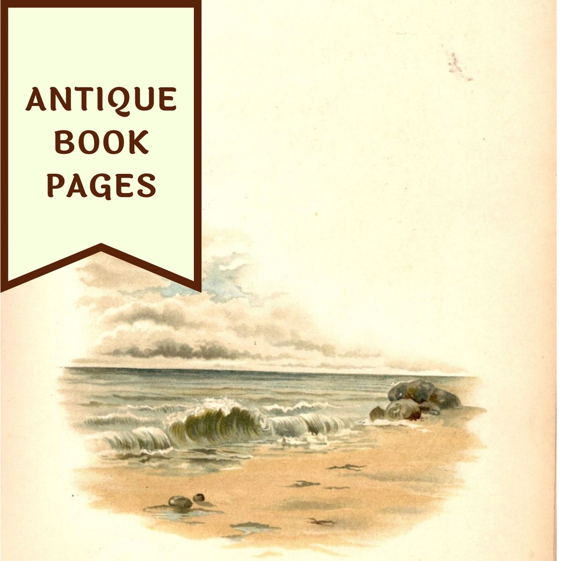 DIGITAL Antique Book Pages Instant Download Printable PDF | Etsy