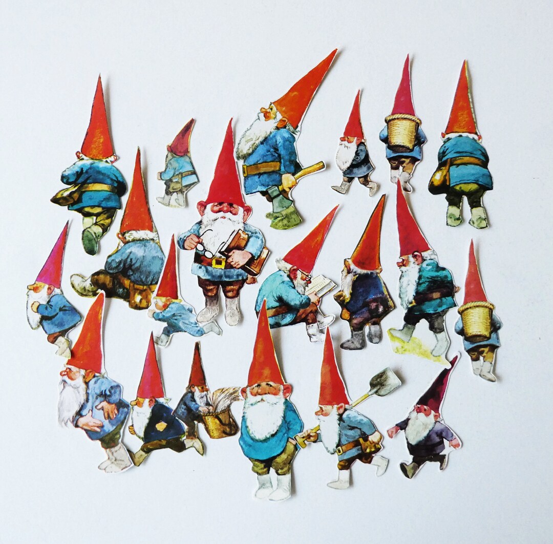 20 Piece Gnomes Paper Clippings, Die Cuts - Etsy