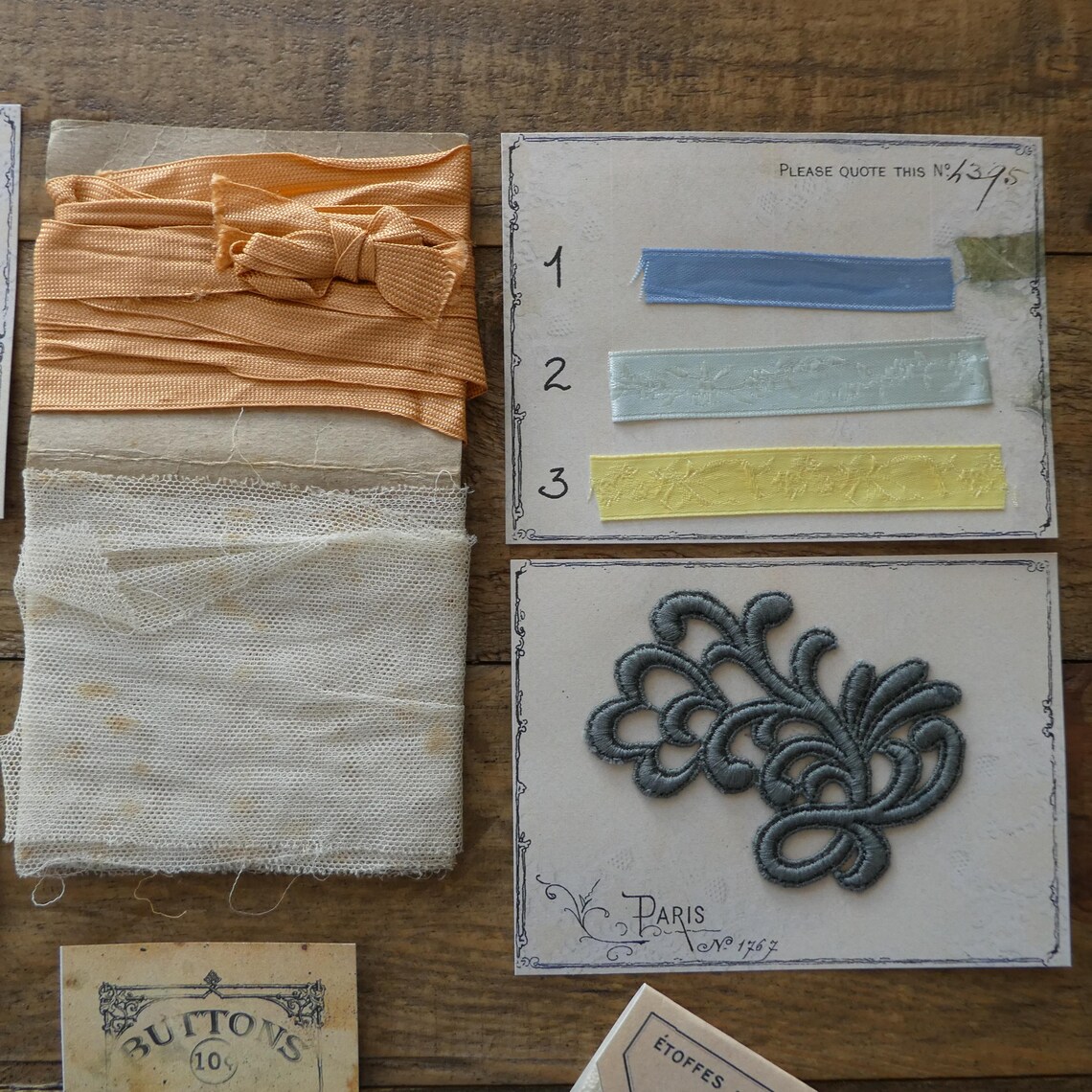 French Lace Sample Cards, Junk Journal Embellishments, Tuck Spots ...