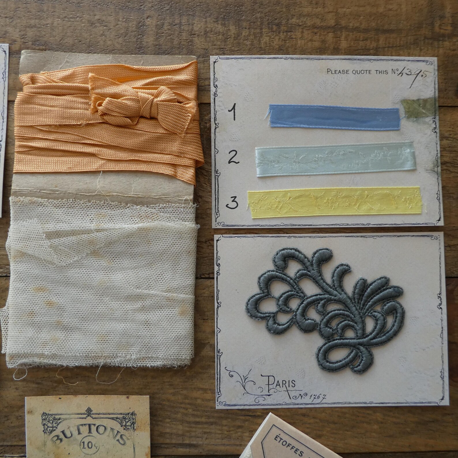 French Lace Sample Cards, Junk Journal Embellishments, Tuck Spots ...