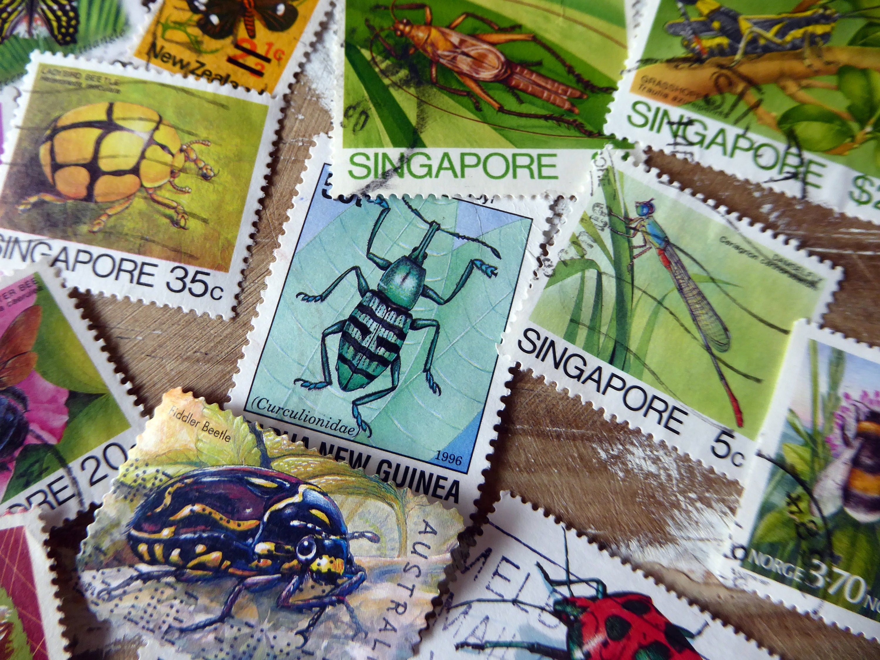 30 Insects and Bugs Postage Stamps Mixed Lot | Etsy