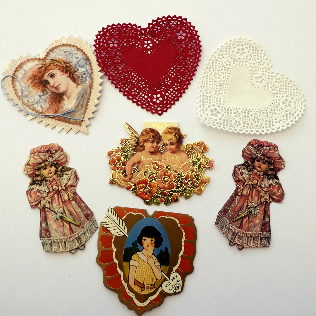 Replica Victorian Die Cut Embossed Cards, Tags and Paper Dolls ...