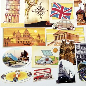 40 World Travel Cut Outs, 40 Piece Paper Clippings Pack - Etsy