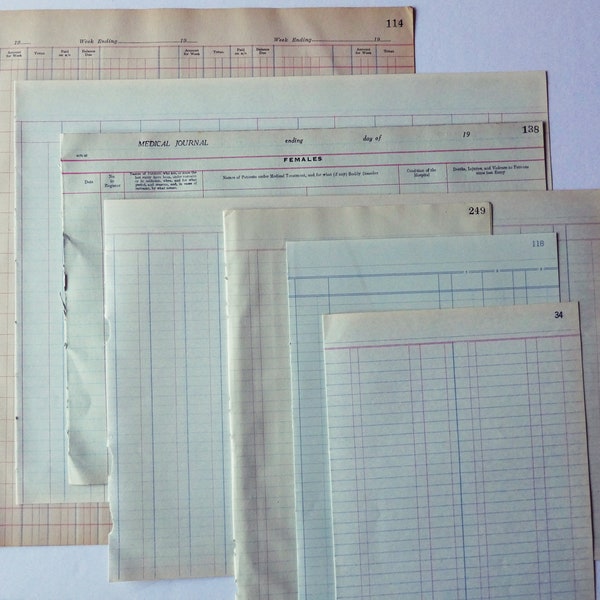 Antique Ledger Paper - Etsy