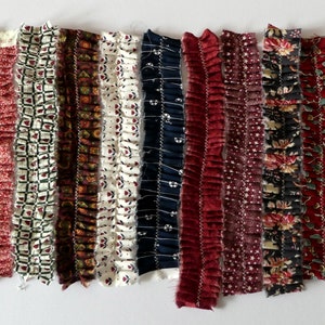 Cotton Fabric Ruffle Strips, 12 Pieces for Junk Journal Embellishments ...