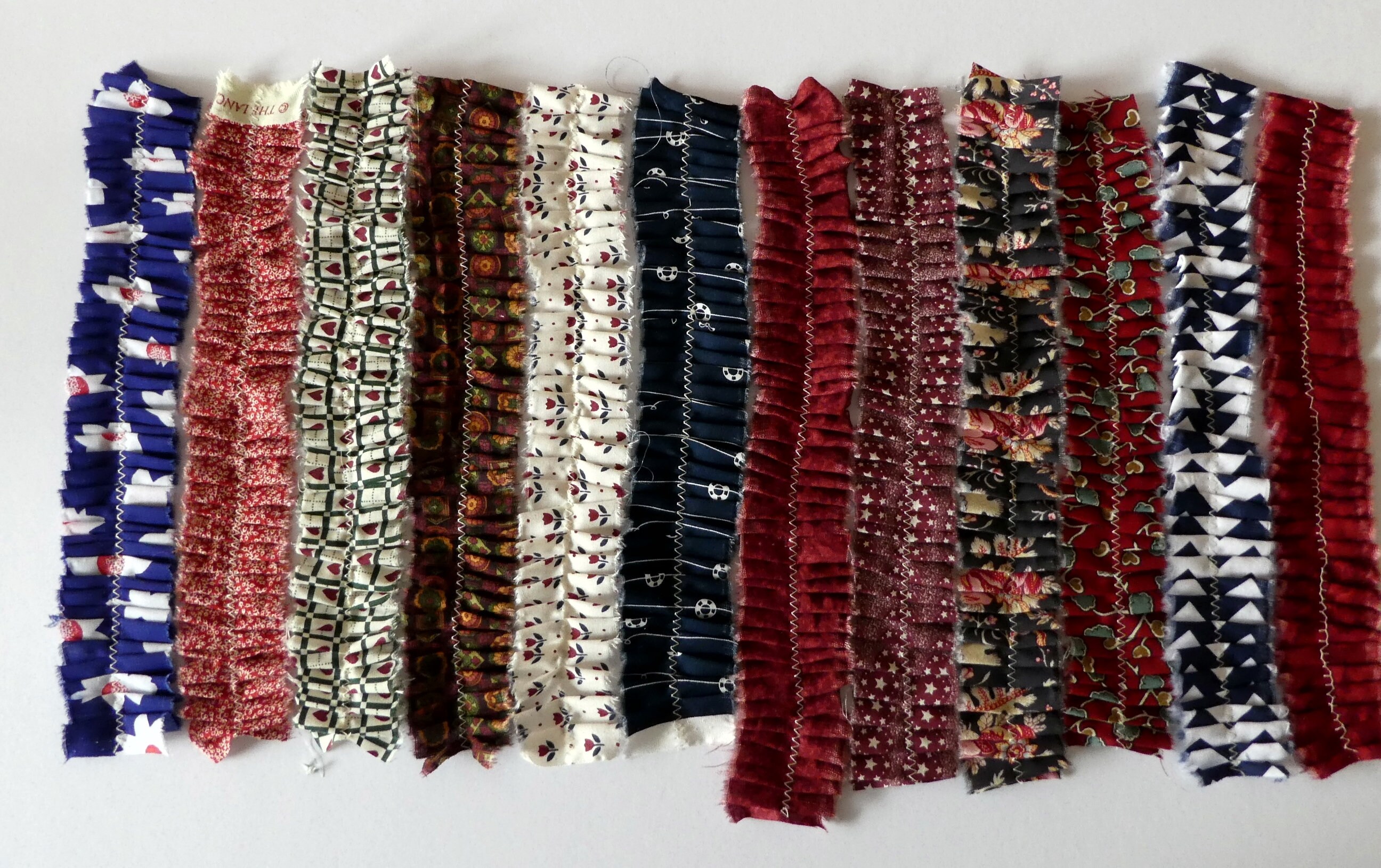 Cotton Fabric Ruffle Strips 12 Pieces for Junk Journal | Etsy