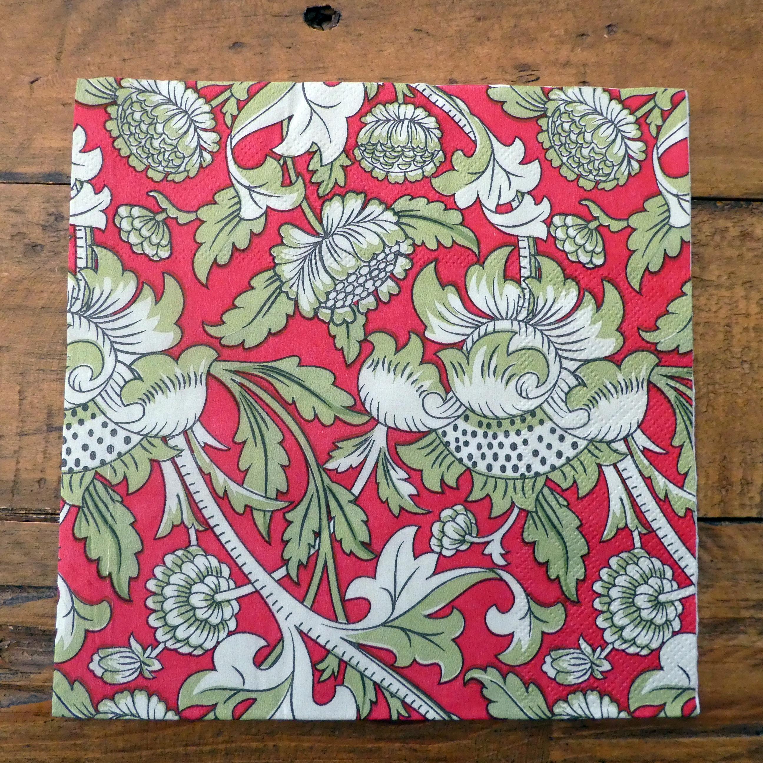 6 William Morris Paper Napkins for Decoupage, Scrapbooking, Mixed Media ...