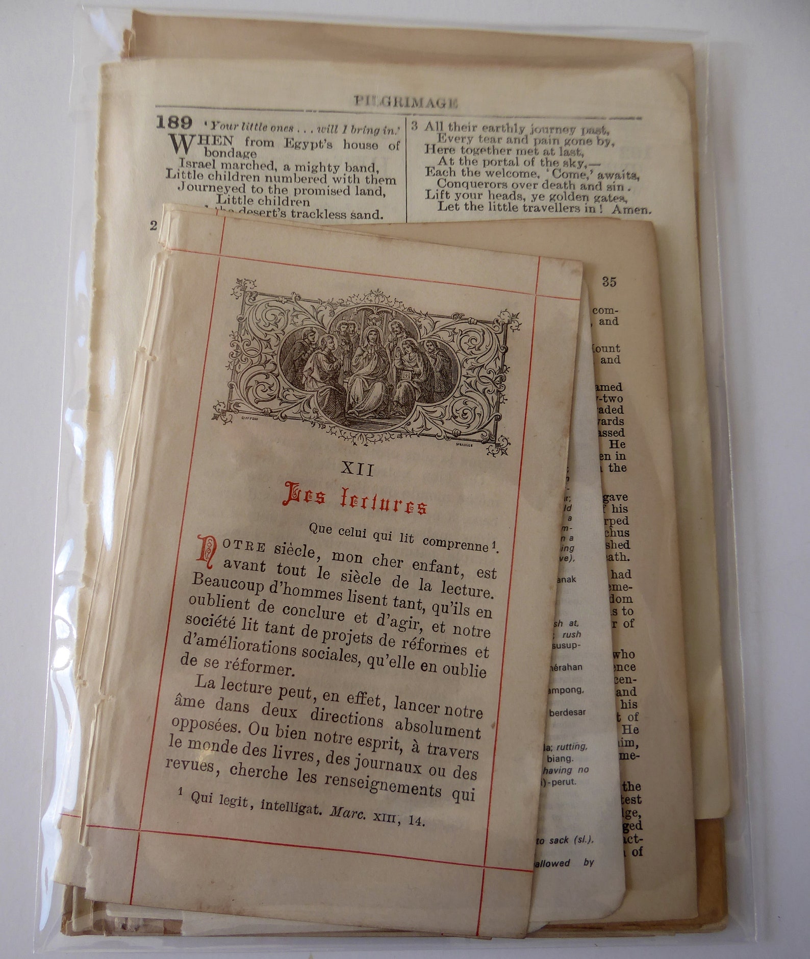 20 Pages Vintage Small Book Paper Pack - Etsy