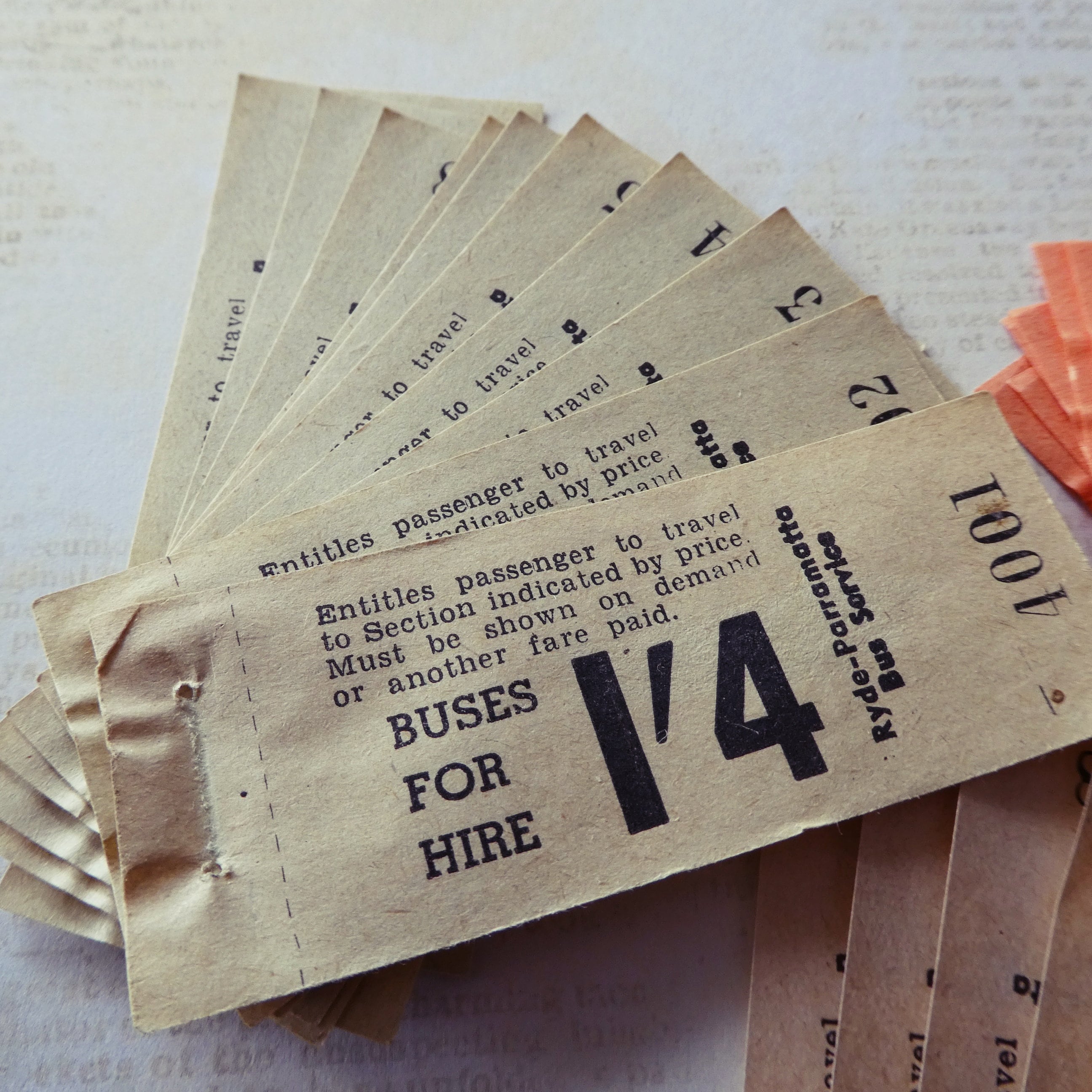 30 Vintage Bus and Tram Tickets, Pre-decimal Tickets - Etsy