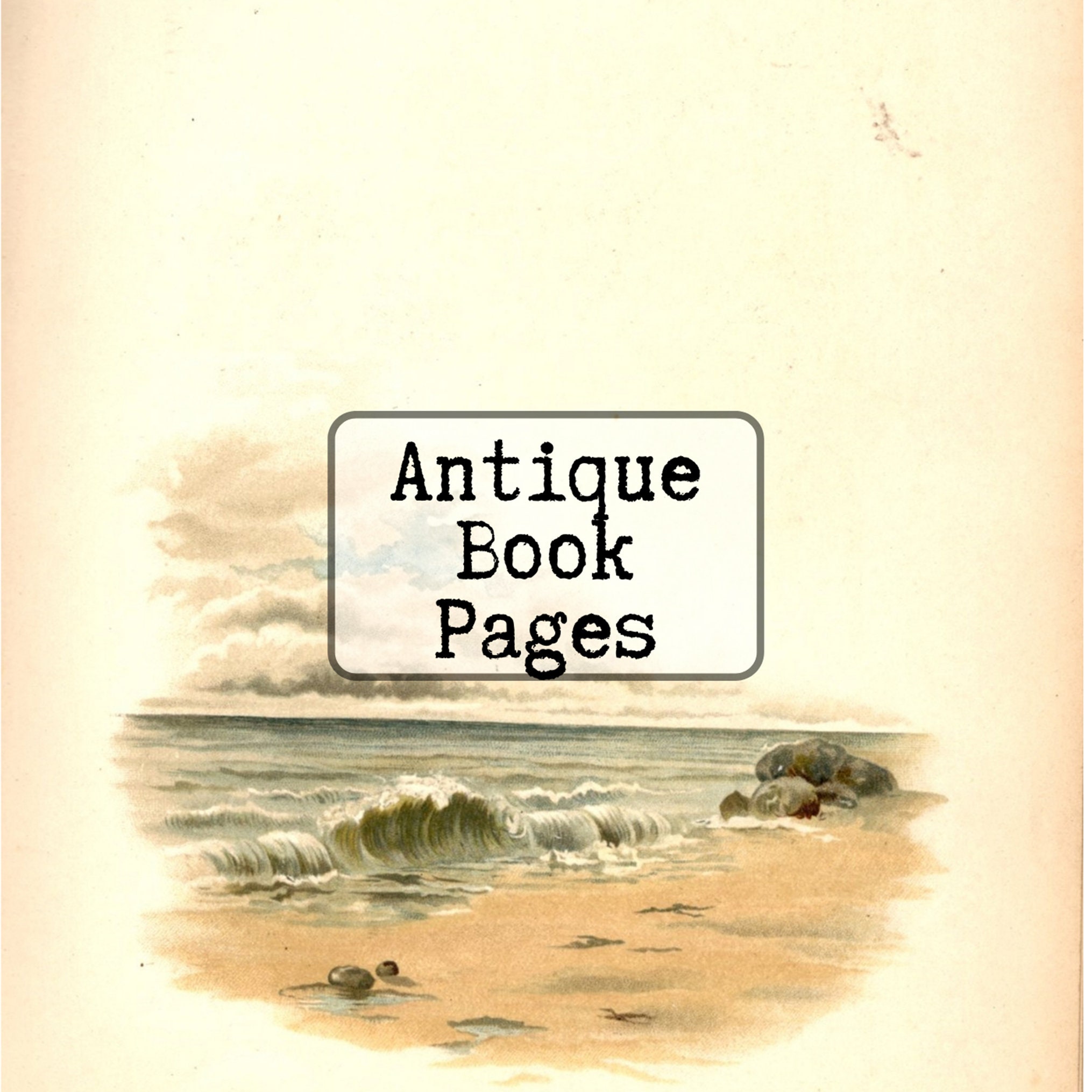 DIGITAL Antique Book Pages Instant Download Printable PDF - Etsy