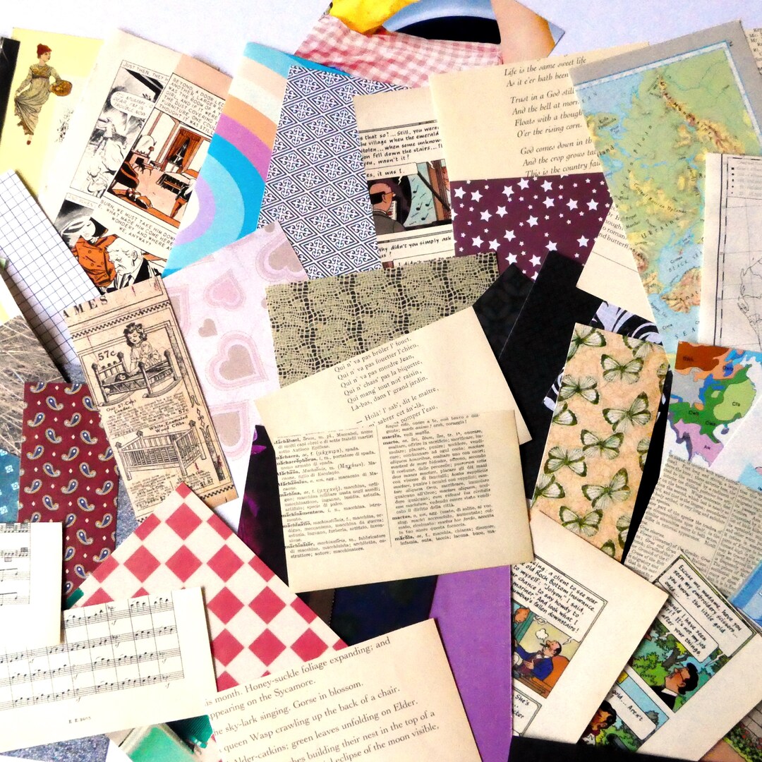 50 Piece Scrap Paper Pack, off Cuts Grab Bag - Etsy