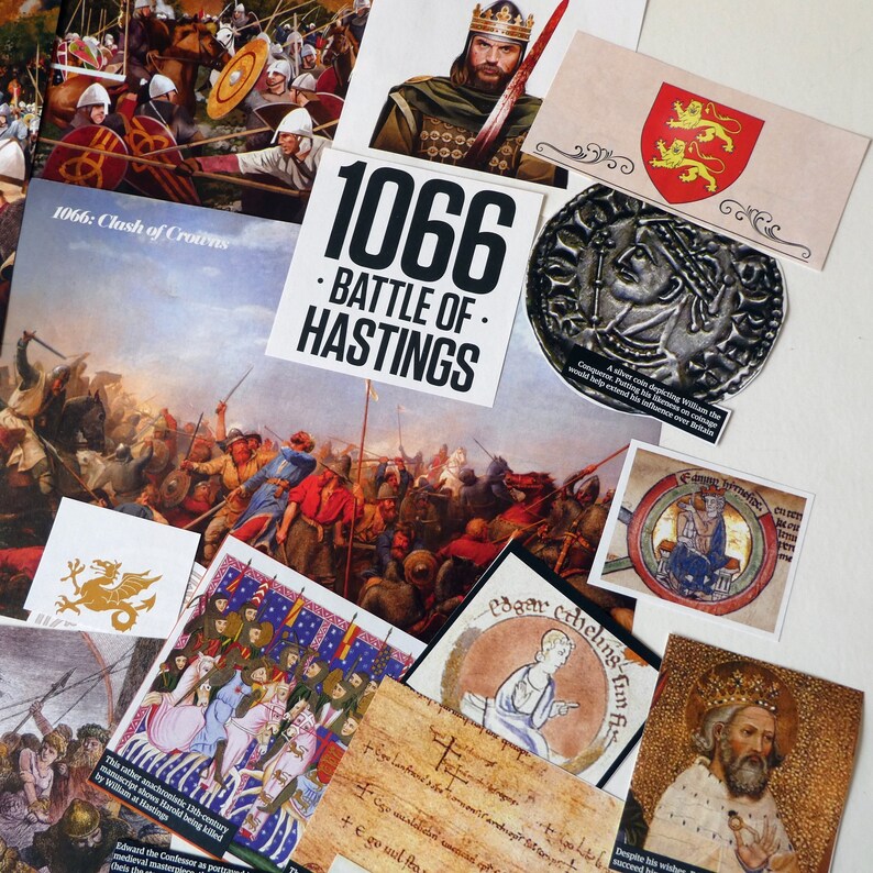 50 Battle of Hastings Themed Paper Clippings, Middle Ages Paper Cuts ...