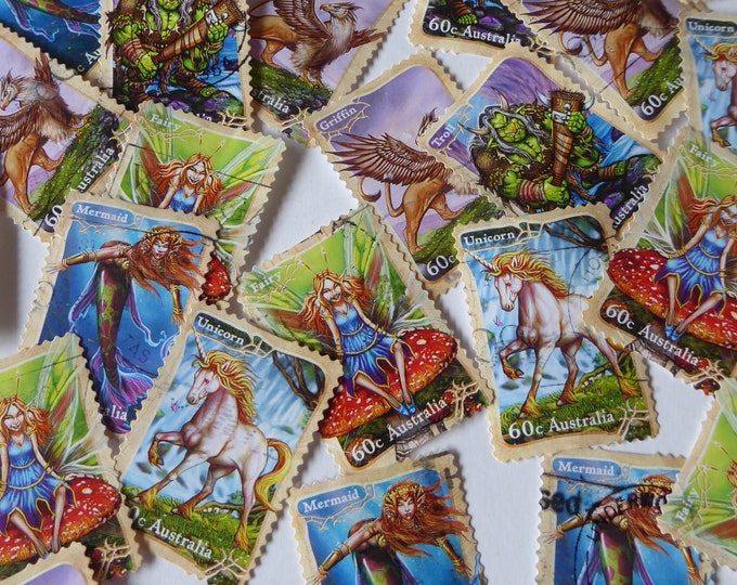 50 Mythical Creatures Postage Stamps Mixed Lot - Etsy
