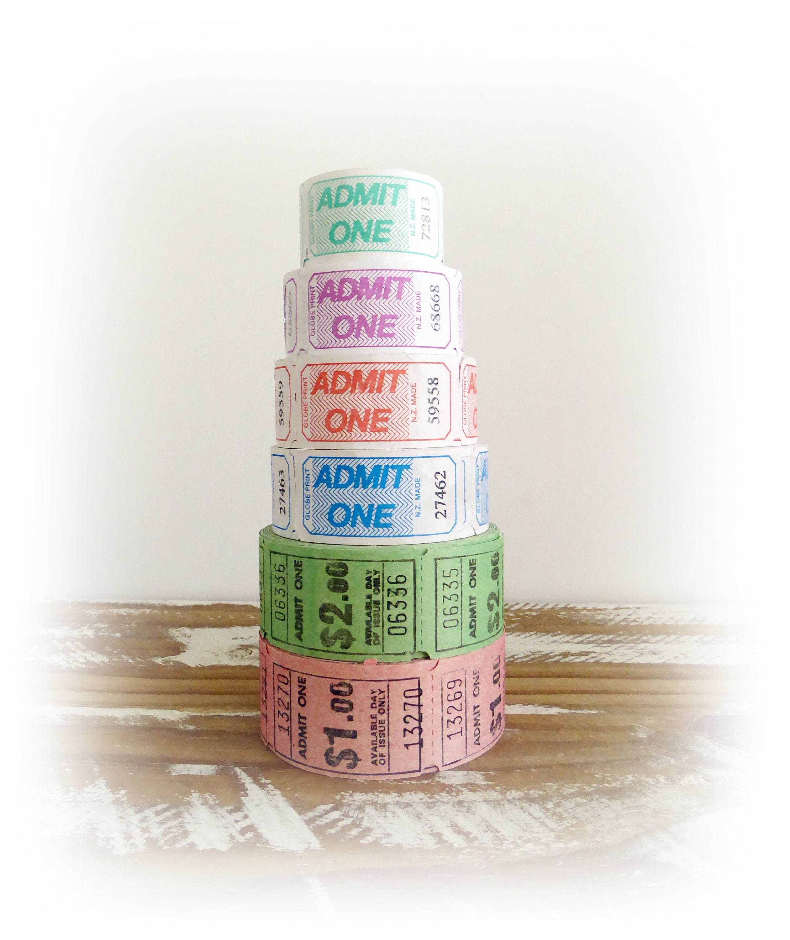 30 Vintage Pastels Admit One Tickets - Etsy