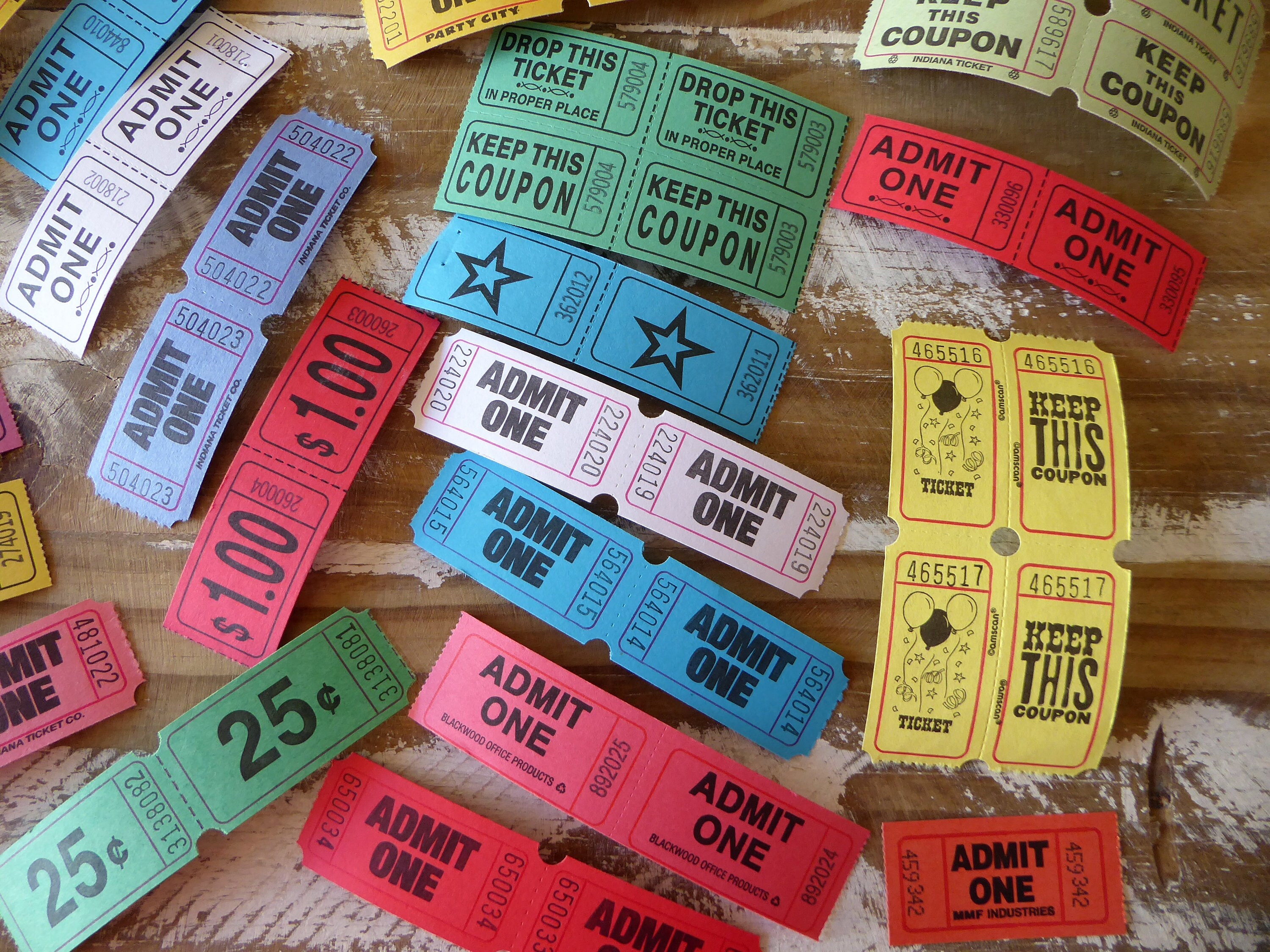 50+ Junk Journal Tickets Pack, Admit One Tickets - Etsy Australia