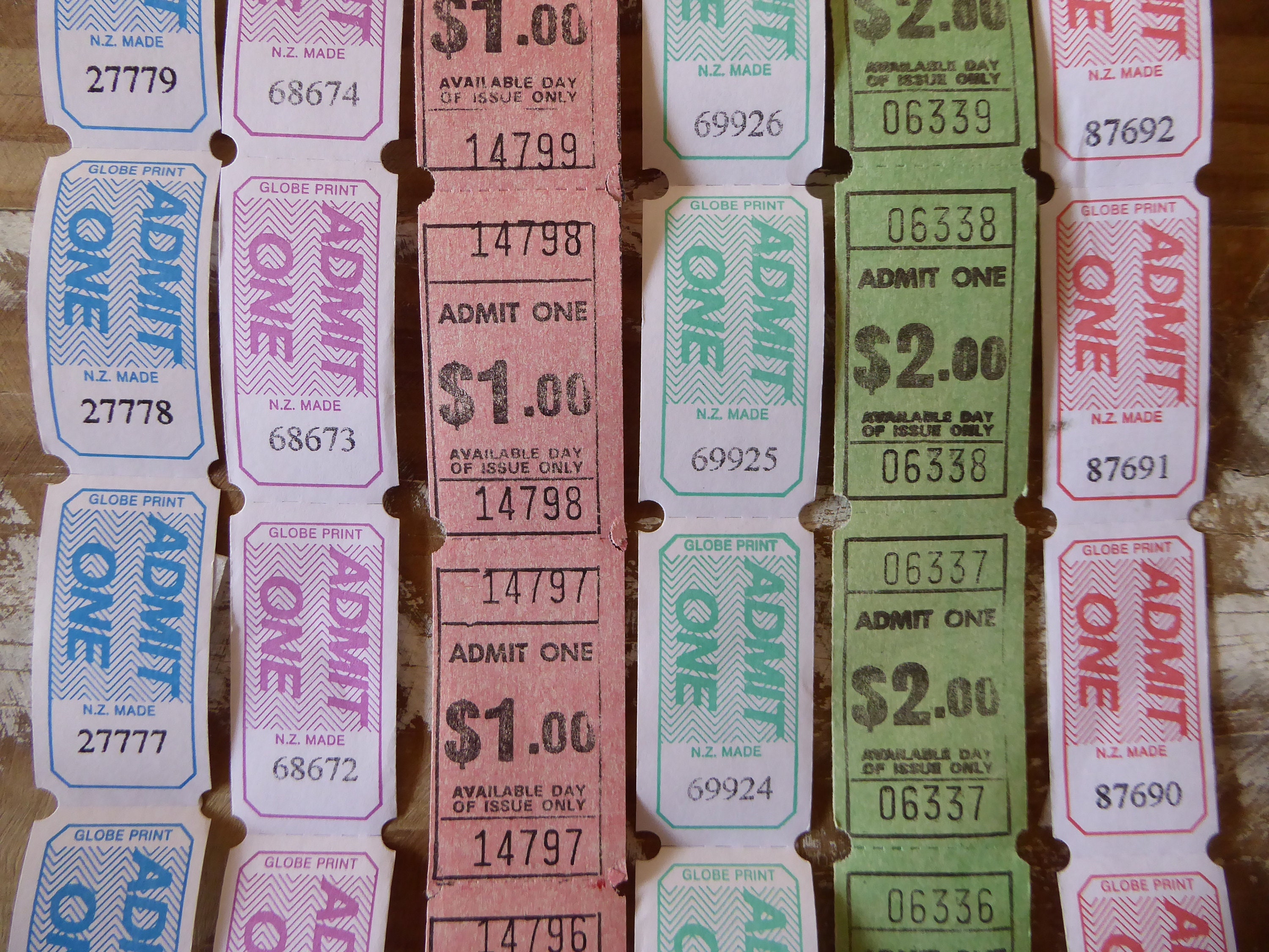 30 vintage pastels admit one tickets | Etsy