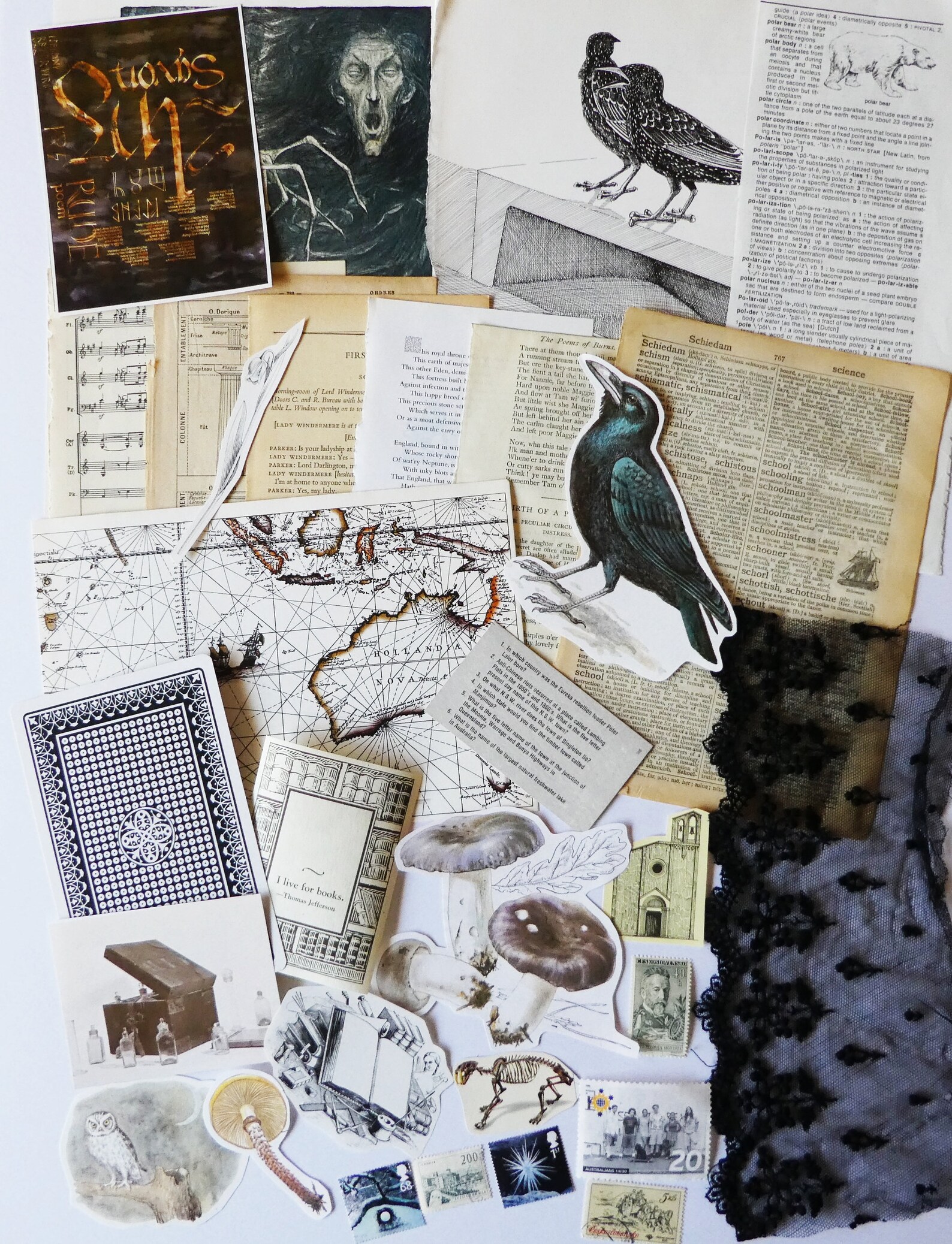 Dark Academia Ephemera Pack 30 Pieces - Etsy Australia