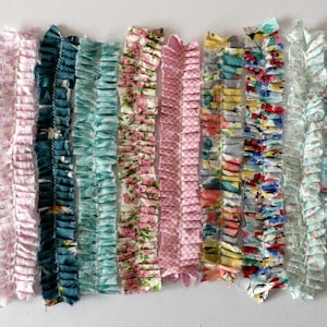 Cotton Fabric Ruffle Strips 12 Pieces for Junk Journal | Etsy