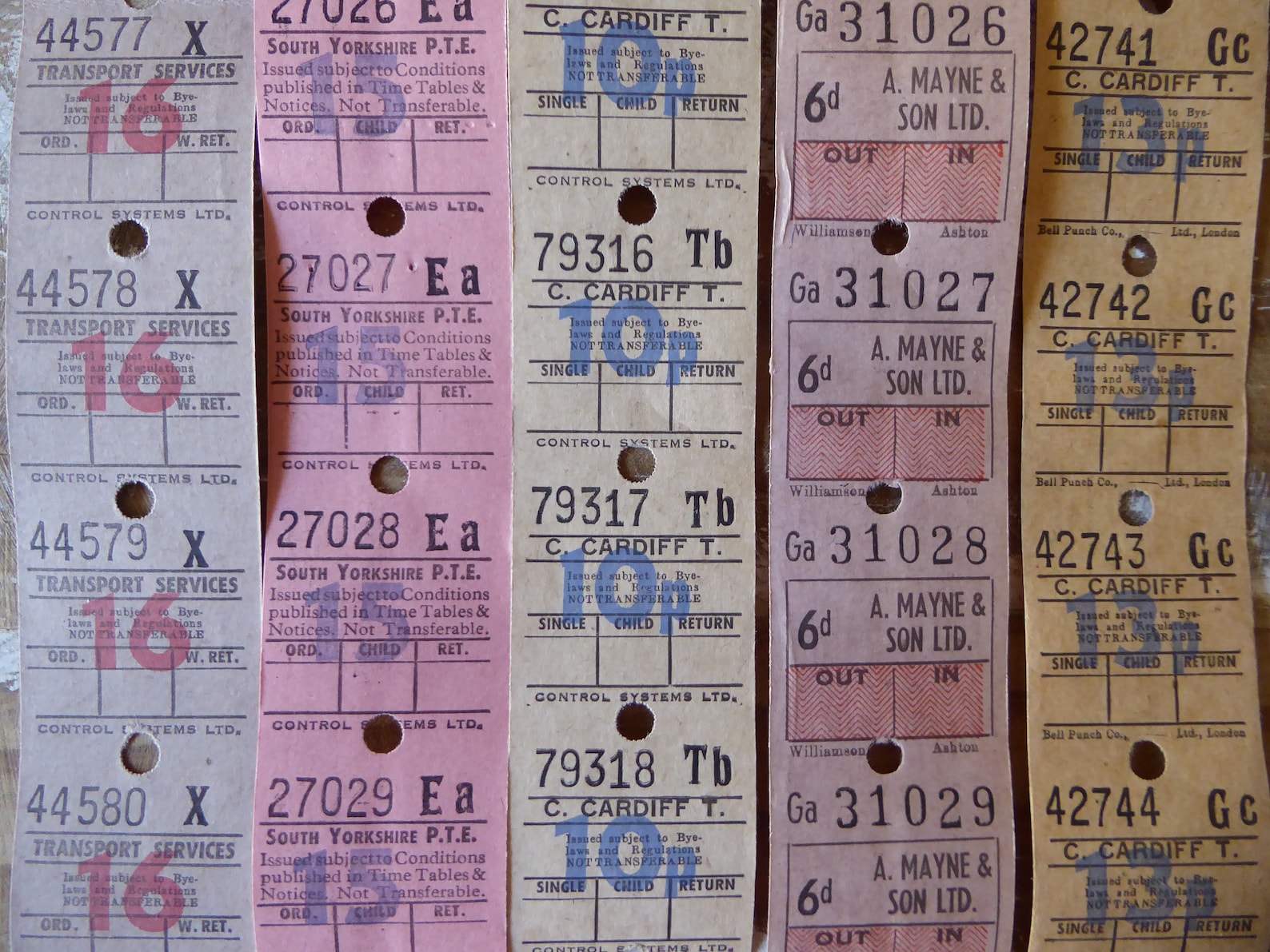 25 Vintage British Bus Tickets UK Bus Tickets English Bus - Etsy