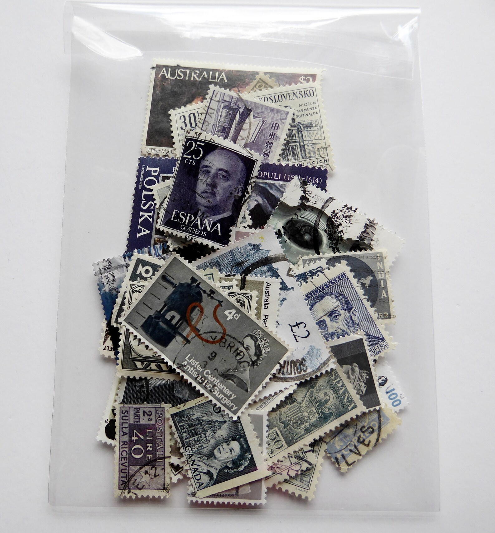 50 Grey Vintage Postage Stamps Mixed Lot - Etsy