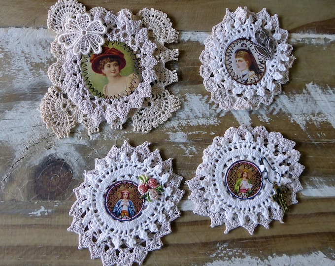 Junk Journal Embellishments, Tuck Spots, Scrappy Fabric Flips - Etsy