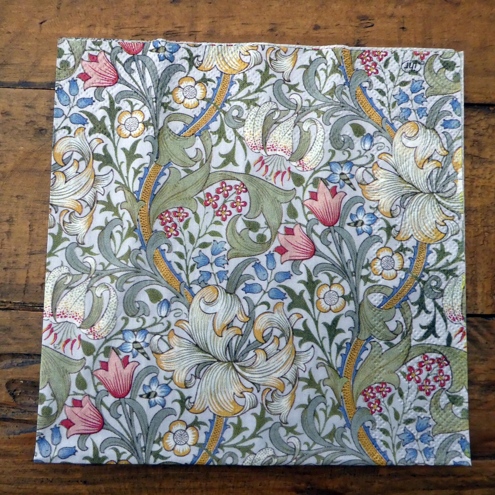 6 William Morris Paper Napkins for Decoupage, Scrapbooking, Mixed Media ...