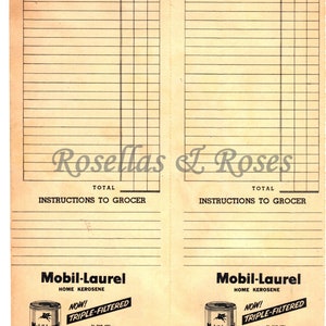 DIGITAL Vintage Order Forms, Instant Download, Printable JPEG - Etsy ...