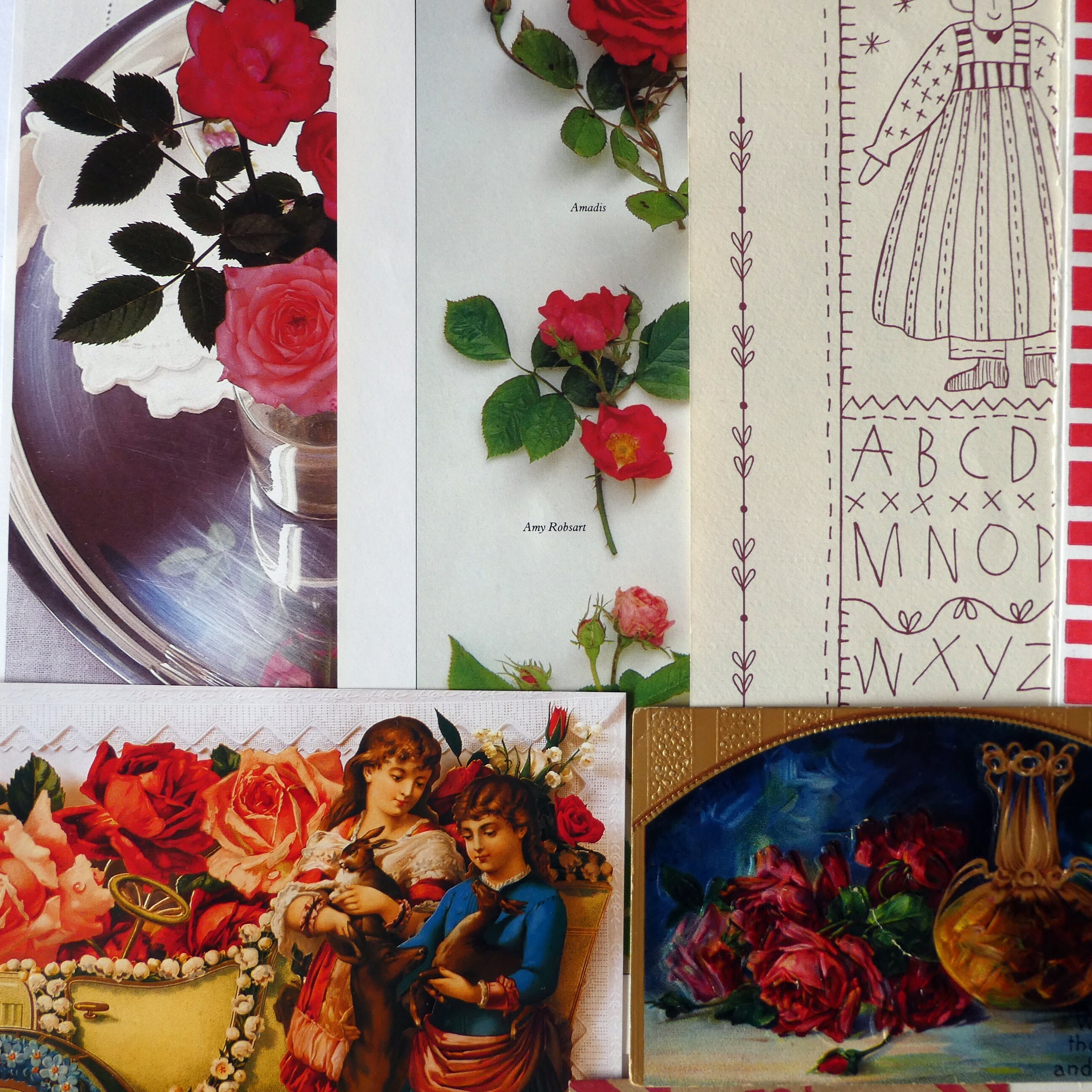 Red Vintage Ephemera Pack 30 Pieces - Etsy