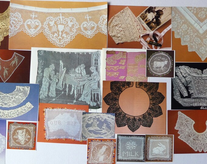 19 Handmade Lace Paper Cut Outs, Doilies Paper Clippings - Etsy