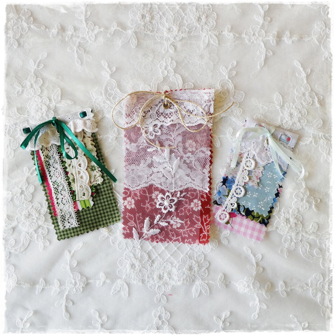 Three Fabric Flips, Journal Embellishments - Etsy