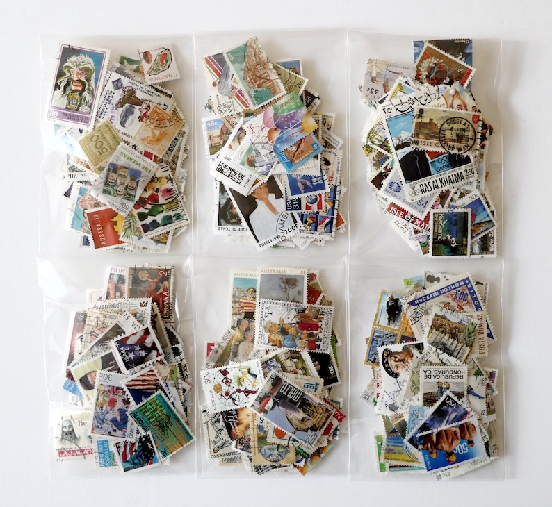 100 Mixed Postage Stamps Assorted Lot | Etsy