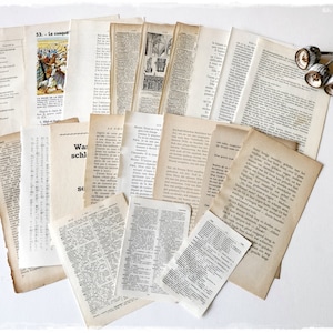 Foreign Language Paper Pack, 20 Book Pages - Etsy Australia