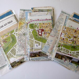 30 Piece Vintage Map Paper Scrap Pack, 30 Map Collage Papers - Etsy