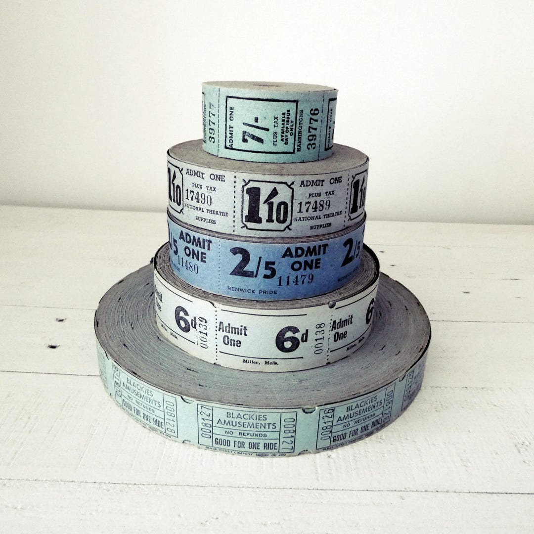 20 Vintage Blue Tickets, Pre-decimal Theatre Tickets - Etsy