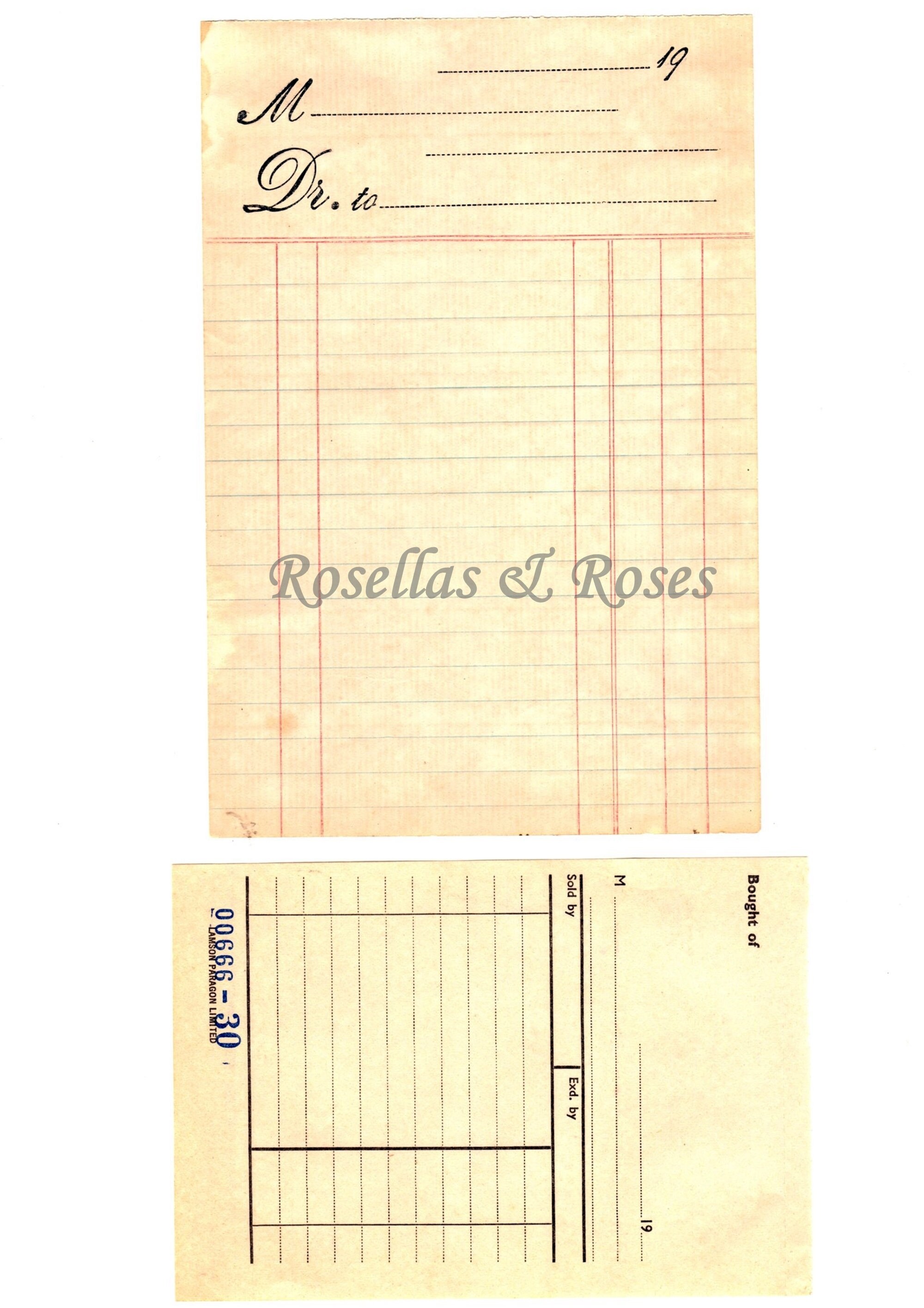 DIGITAL Vintage Order Forms Instant Download Printable JPEG | Etsy